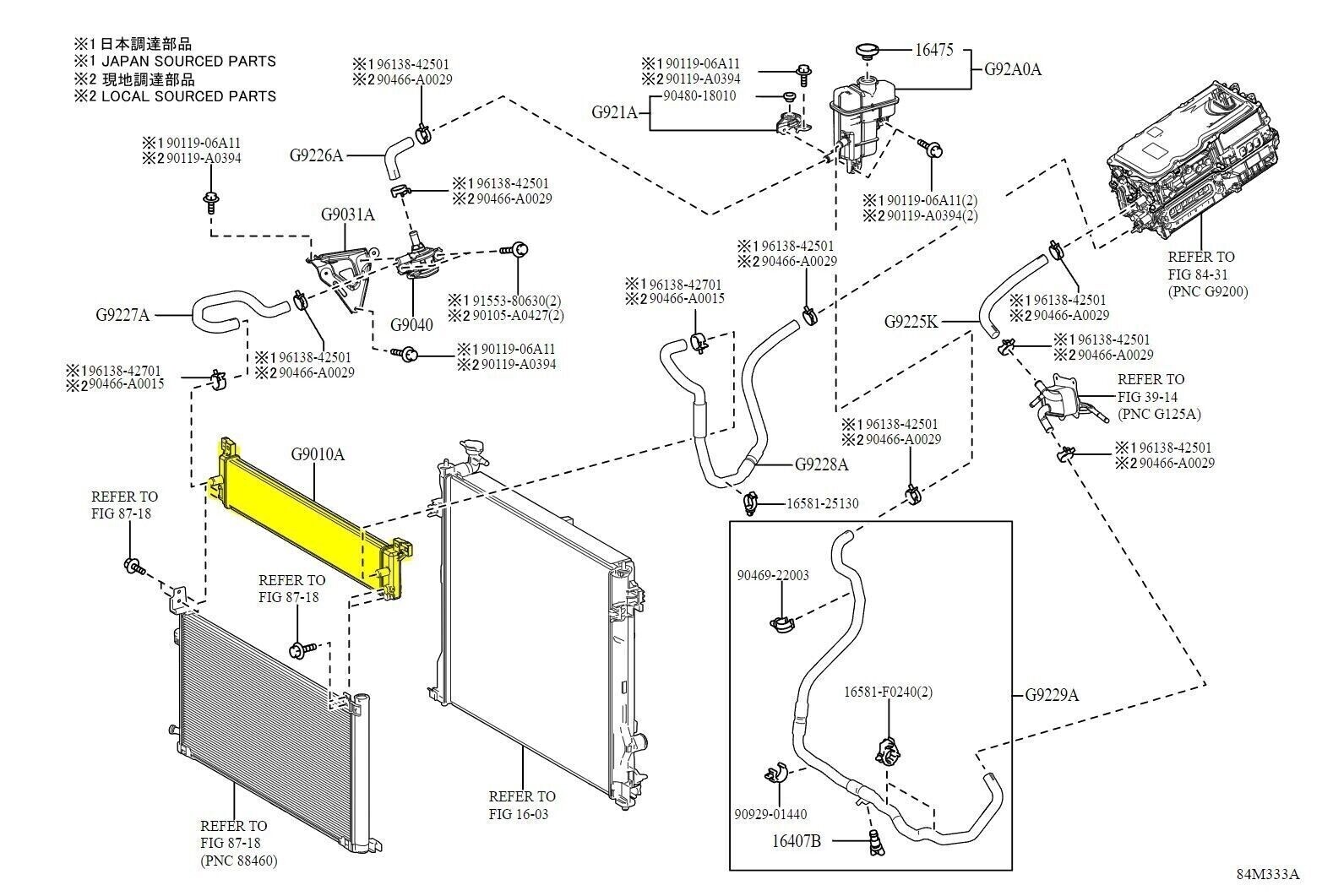 Genuine Toyota G9010-48100 Radiator Assy Drive Motor Inverter Cooler ...