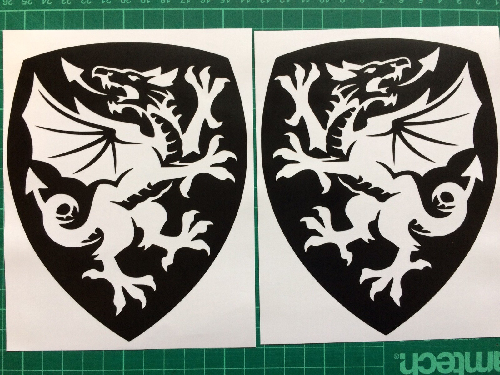 (X2) WELSH DRAGON Stickers Decals Pair Wales Car Van Bike Motorhome ...