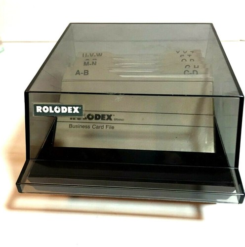 Vtg Rolodex CBC-100 Business Card Phone Number Covered File Lightly ...