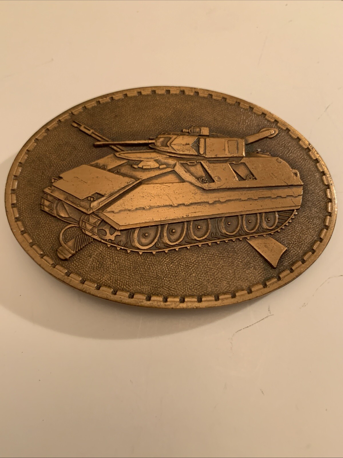 Vintage Bradley Tank Belt Buckle - Gem