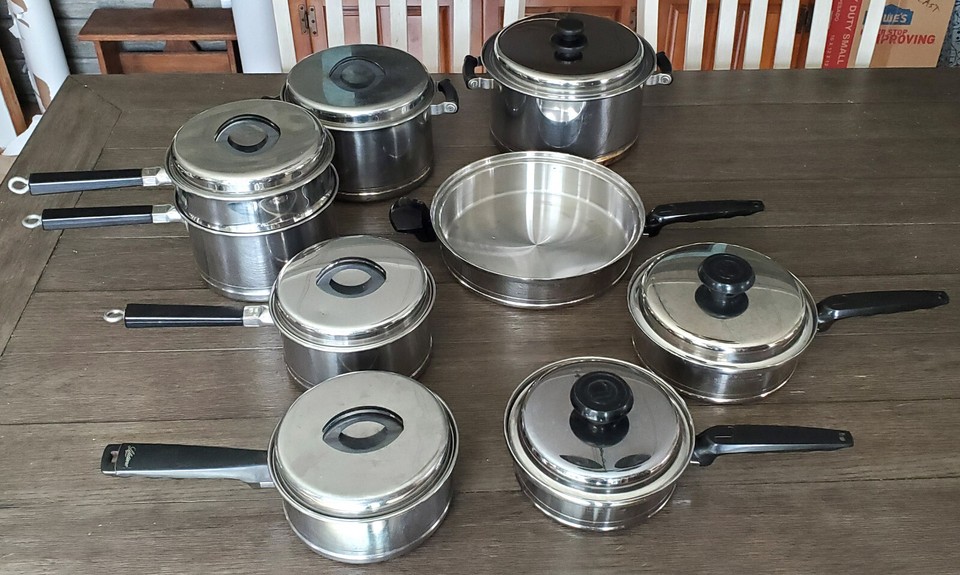 Lifetime Stainless 18-8 Cookware, 16 PC Set - Sauce Pans, Fry Pans ...