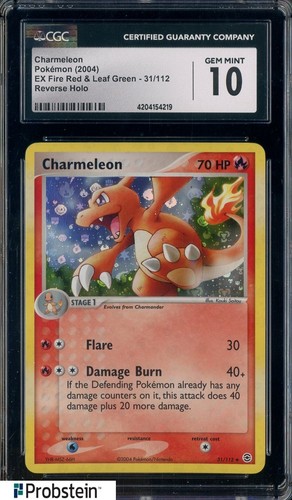 2004 Pokemon Ex Fire Red Leaf Green #31/112 Charmeleon Reverse Holo CGC ...