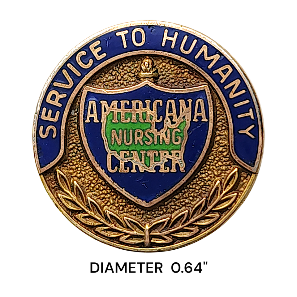 Vintage 10K GF Americana Nursing Center Service To Humanity Badge ...