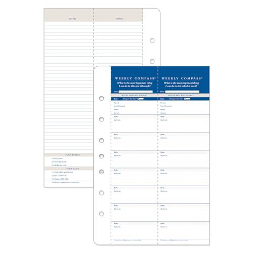 Franklin Covey Weekly Compass Cards Important Reminders and Extra ...
