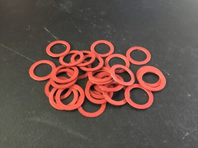 2- Red Fibre Washers- 29.4mm O/D X 21mm I/D X 1.5mm Thk | eBay UK