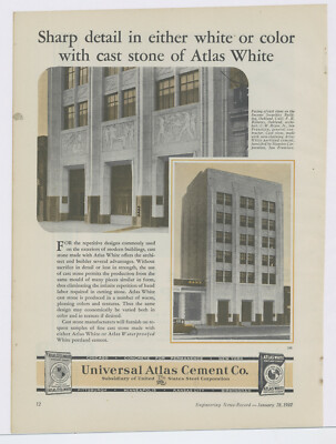 1932 Atlas Cement Co. Vtg Advertisement: Oakland Calif. Income ...