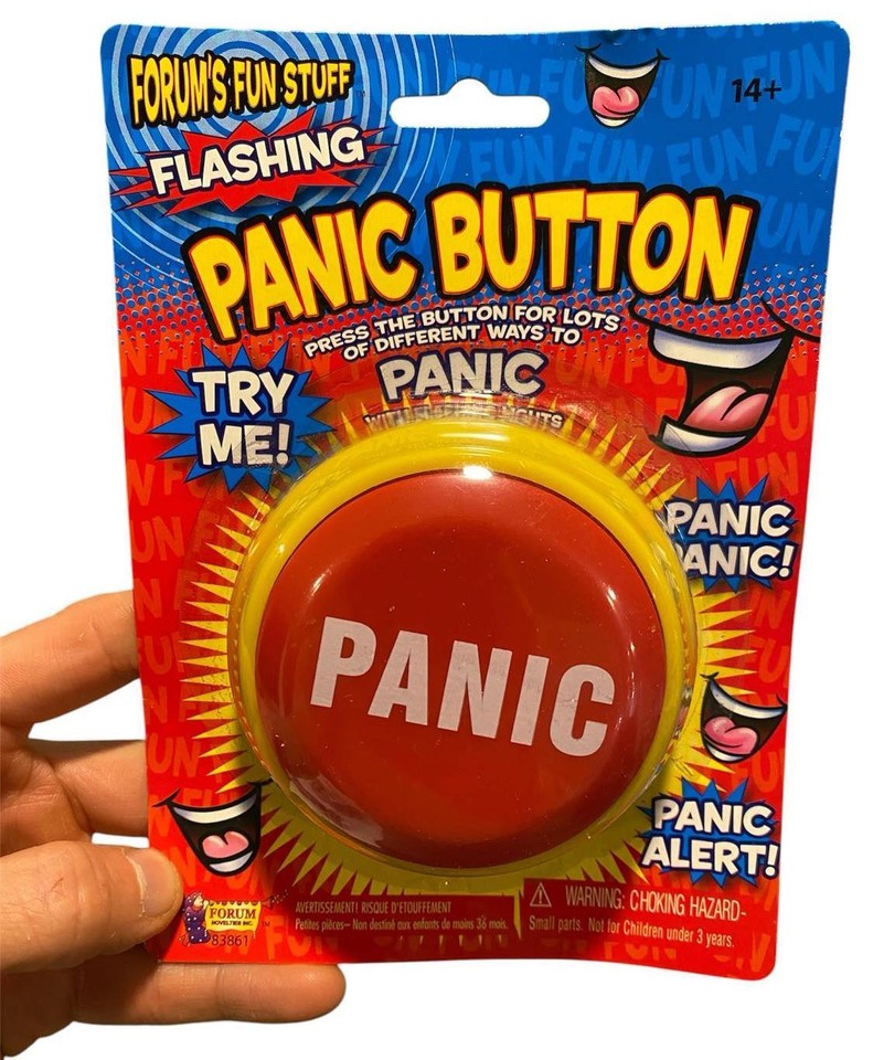 Funny Panic Button Practical Joke Alarm Office Desk Prank Novelty Gag ...