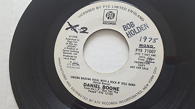 DANIEL BOONE - Singing Backing Vocal... MONO / STEREO PROMO 7" Pop Rock ...