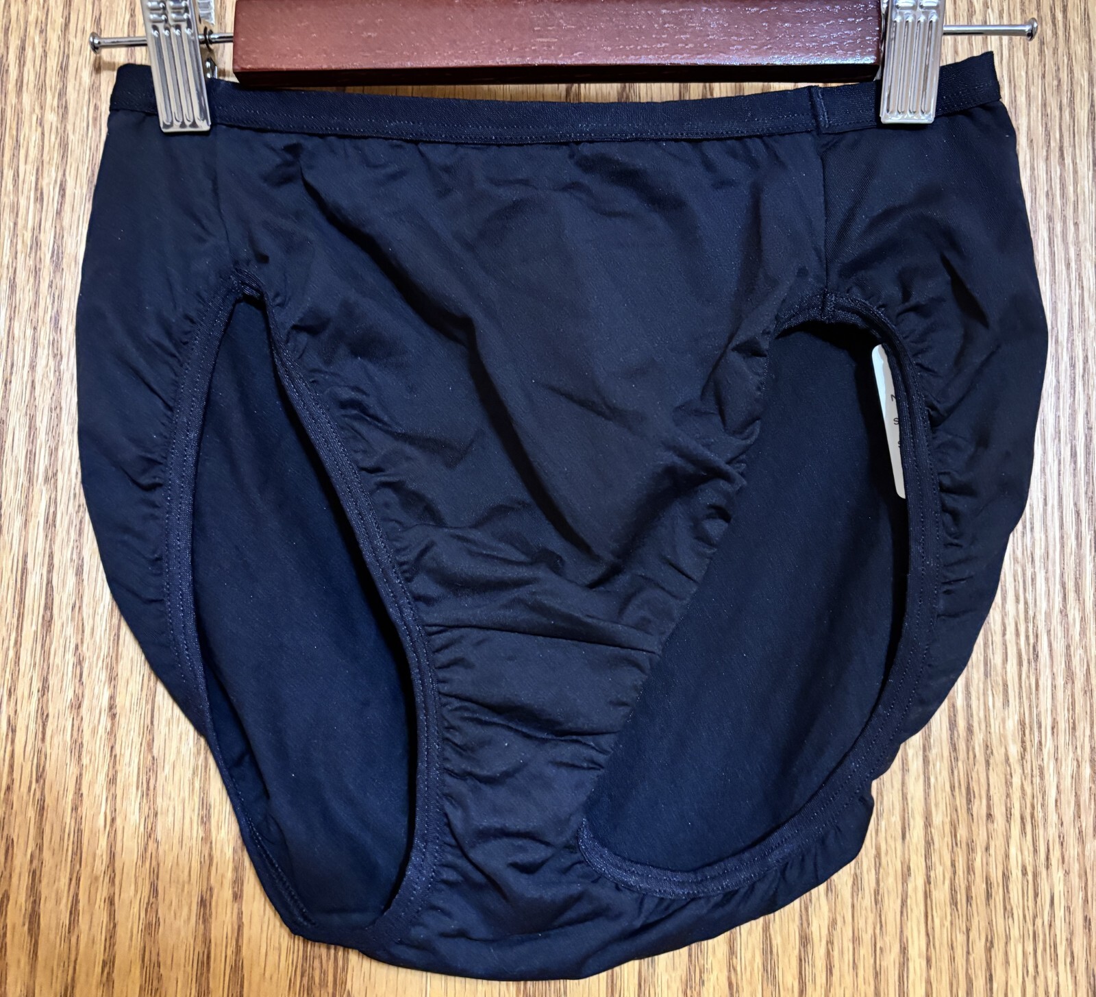 Vintage Vanity Fair Hi-Cut Brief Panty Black SZ.7 NWOT - Gem