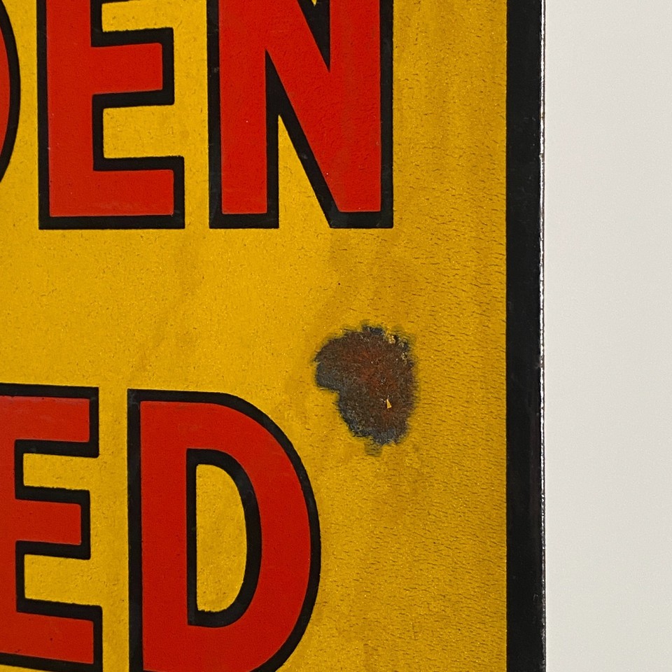 Golden Shred Enamel Sign - 60x40cm (23.6x15.7") - Retro Unique ...