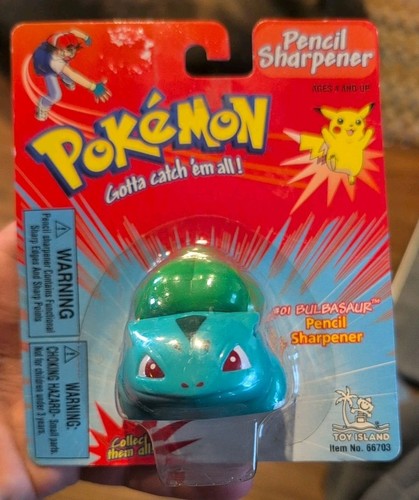 SEALED Pokemon Pencil Sharpener Vintage Bulbasaur Toy Island Nintendo ...