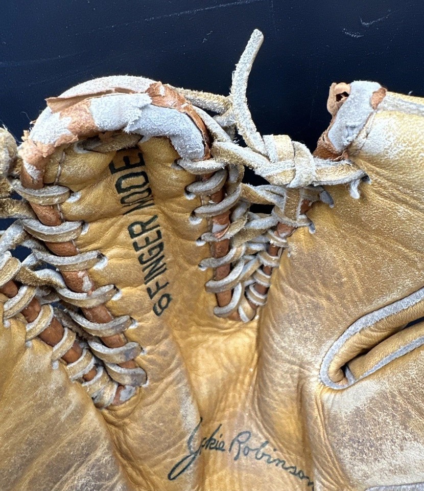 Jackie Robinson Caprico Baseball Glove 6 Finger Model A-399 Leaguer ...