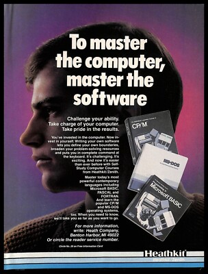 1984 Heathkit/Zenith Computer Courses PRINT AD Retro Software Microsoft ...