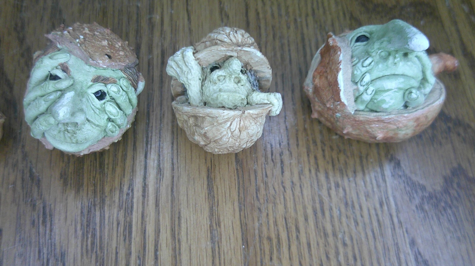 Rare 12 pcs. Clare craft disc world Nutcase men walnut figurines made ...