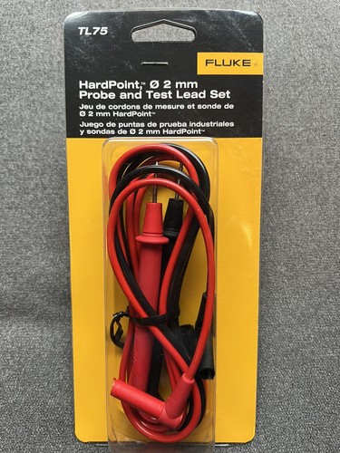 Genuine Fluke TL75 Hard Point 2mm Probe & Test Lead Set Don’t Be Fooled ...