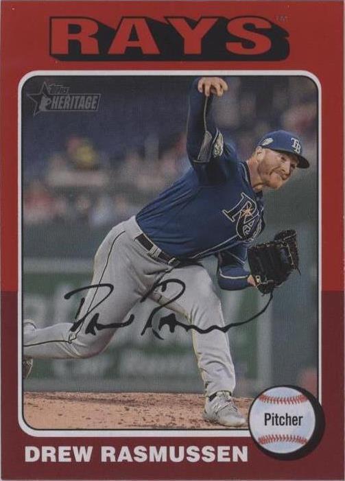 2024 Topps Heritage - Drew Rasmussen #340 Red Border "White Border ...