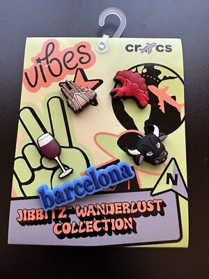 CROCS Jibbitz Wanderlust City Collection 5 pack Shoe Charm BARCELONA ...