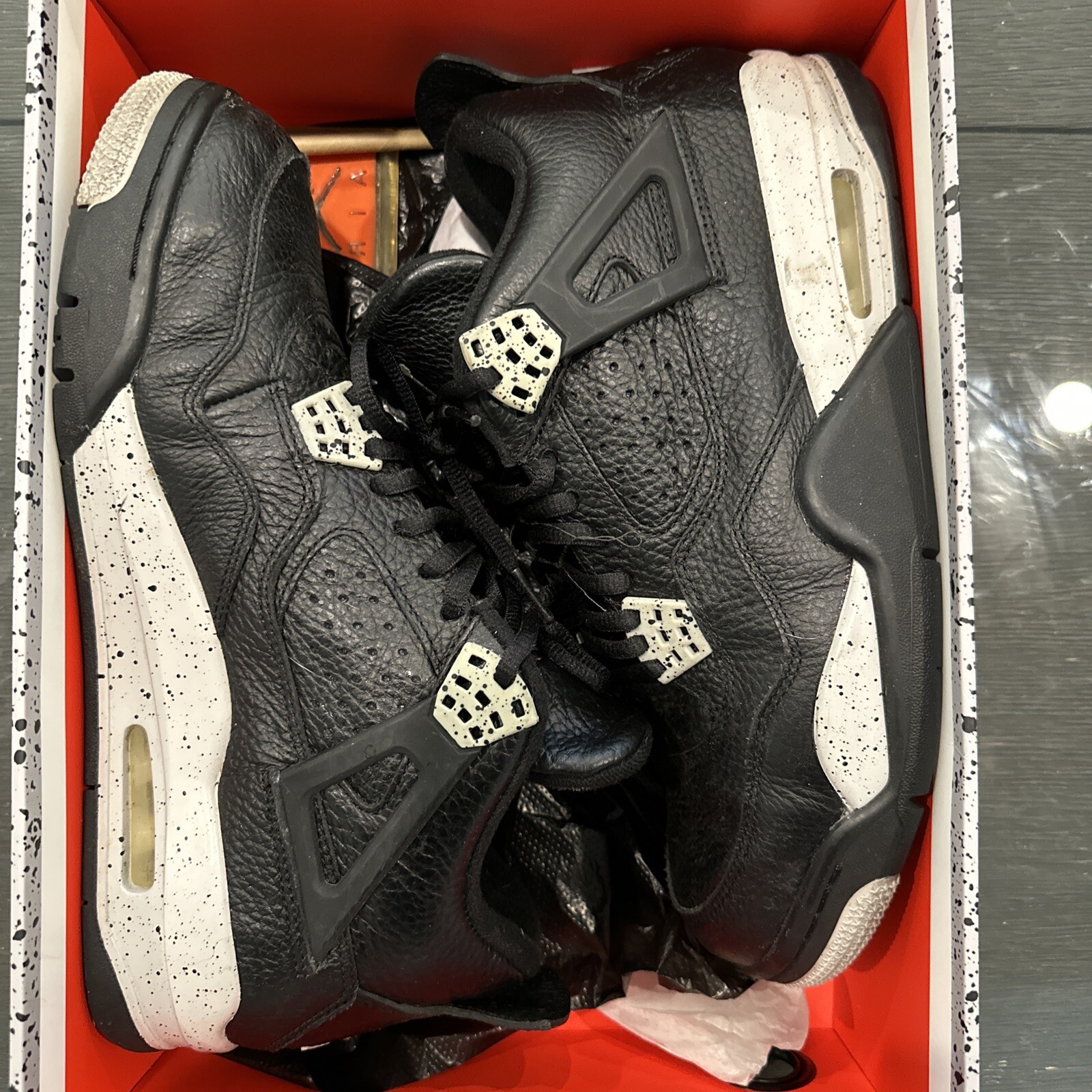 Nike Air Jordan 4 Retro LS Oreo Black Cement 2015 314… - Gem