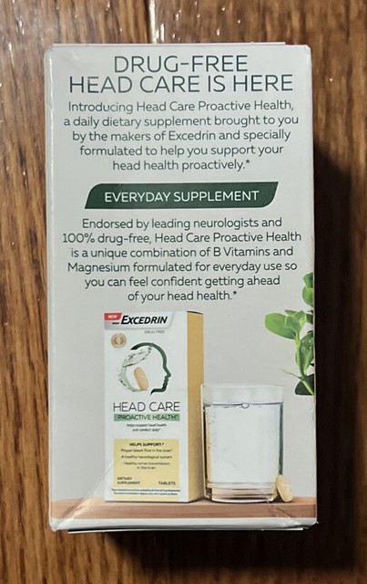 Excedrin Head Care Proactive Health. Drug 60 Tabs Exp 12/24 for sale ...