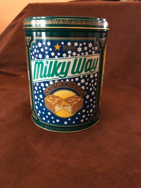 Vintage RARE 80s Mars Milky Way Candy Bar Collectible 32oz Metal Tin ...