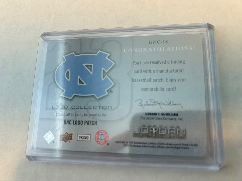 2011-12 Upper Deck MJ Master Collection Michael Jordan UNC Logo Patch ...