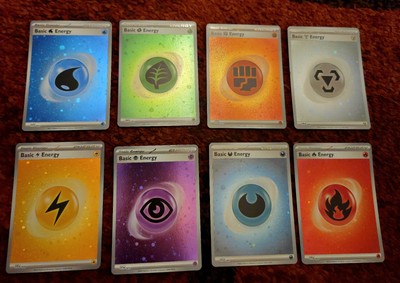 Pokemon 151 Basic Energy COSMOS HOLO Complete Set of (8) SVE 001-008 | eBay
