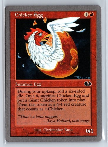 CHICKEN EGG – MTG Magic the Gathering Card – Unglued – Common | eBay
