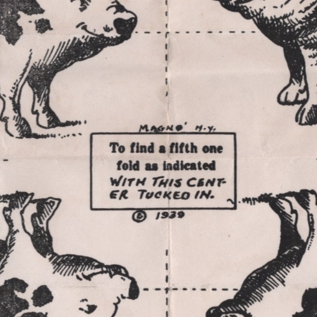 WW2 Anti-Nazi 1939 Folding Paper 5 PIG Puzzle WWII Adolf Hitler Satire ...