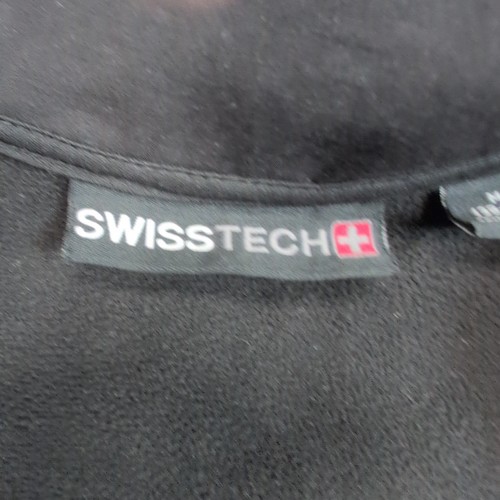 Swiss Tech Jacket Mens M Black Military Zip Up Gorpcore Warm Activewear ...