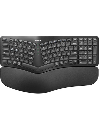 Nulea RT05B Wireless Ergonomic Keyboard, Split Keyboard w/ Cushioned ...