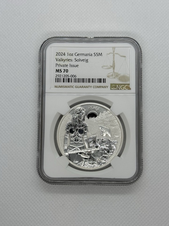 2024 Germania Valkyries Solveig 1 oz Silver Coin NGC MS 70 | eBay