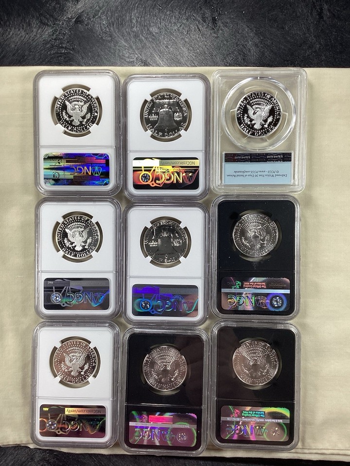 90% Silver Proof/Sp Certified Halves (9). Free Ship. 2022S 2014D 2010S ...