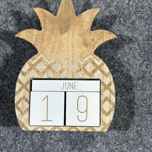 Office Envy Pineapple Desk Daily Wooden Block Calendar , 5.5"x8" 2" | eBay
