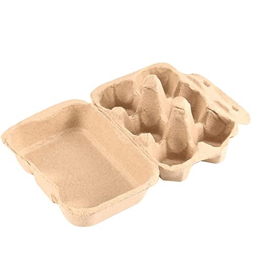 50 Pack Egg Cartons For Chicken Eggs 6 Count Paper Pulp Egg Carton ...