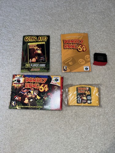 Donkey Kong 64 N64 Collectors Edition Yellow Game Pak, Expansion Pak ...