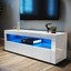 Modern TV Unit Cabinet White Stand High Gloss Doors 120cm with LED ...