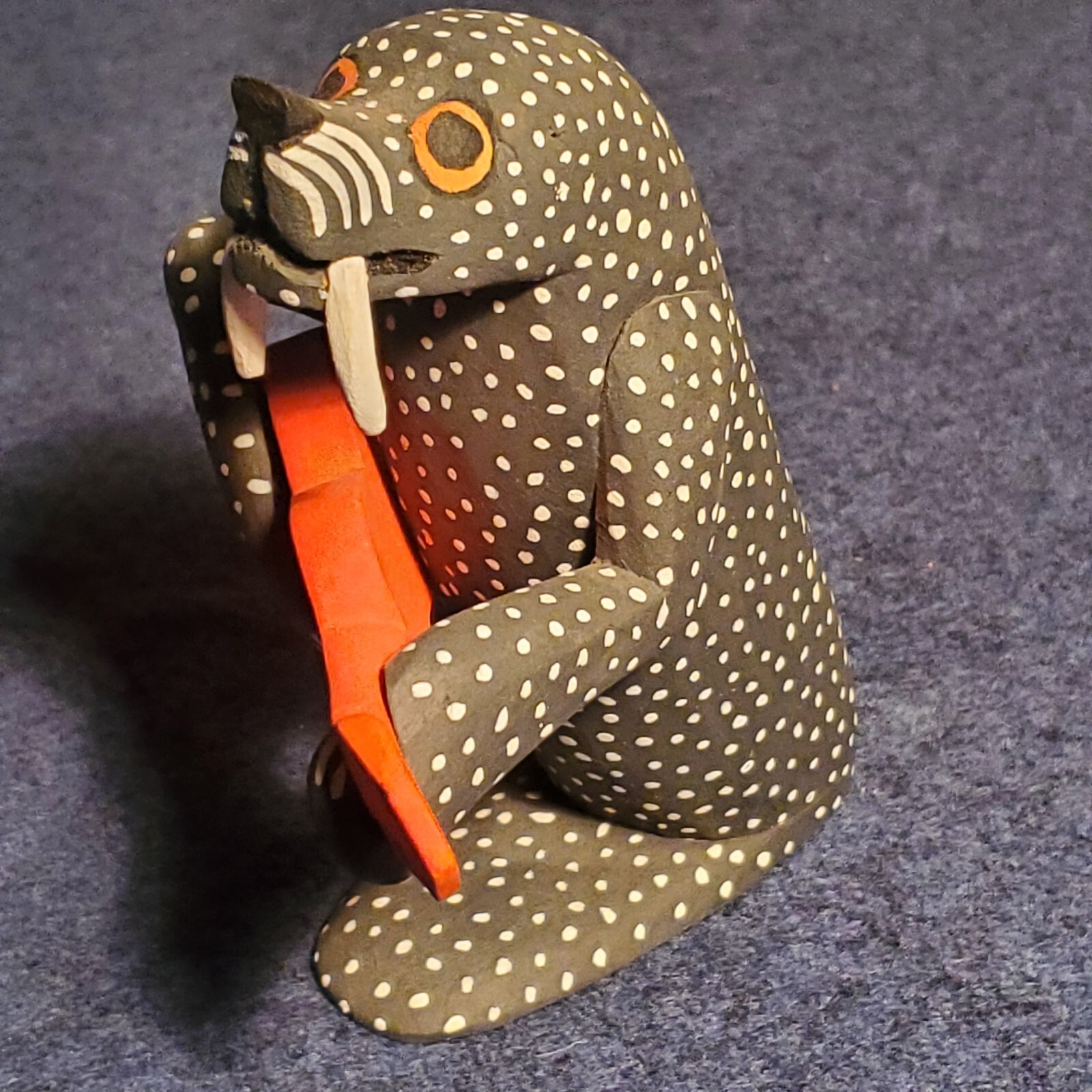 Calixto Santiago Lopez Mexican Wood Carving Folk Art Hand Painted ...