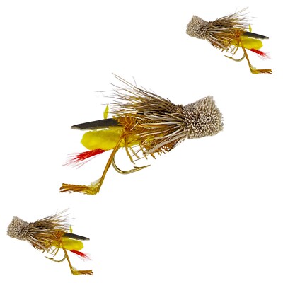 3 pc Dave's Hopper Fly Fishing Set - Classic Size #10 - Dry Flies for ...