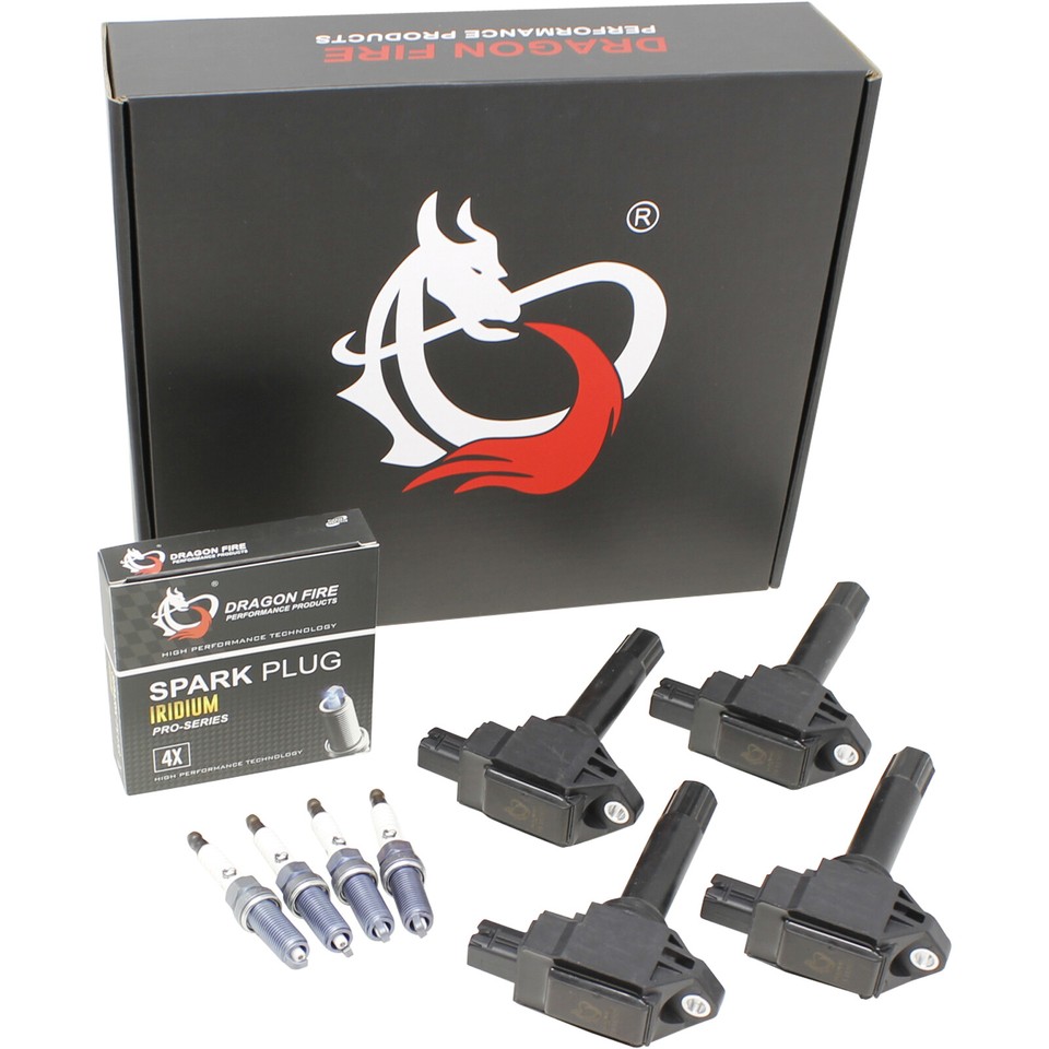 PERFORMANCE Ignition Power Pack Kit Coil & Iridium Spark Plugs for 15 ...