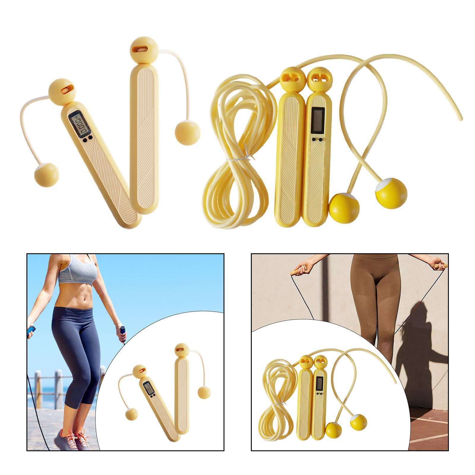 Cordless Jump Rope Skipping Rope with Counter for Gym Exercise Girls ...