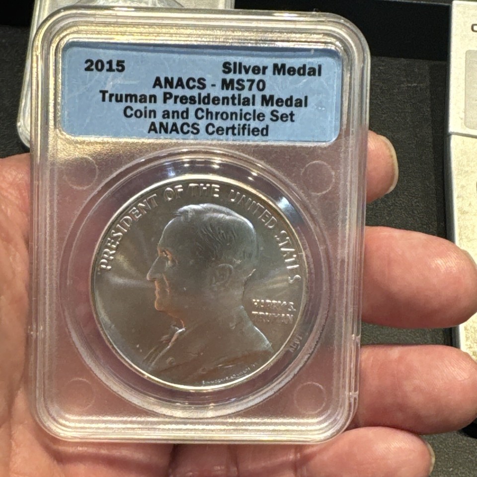 2015 HARRY TRUMAN COIN CHRONICLES 2 COIN SET ANACS MS70 & RP70 | eBay