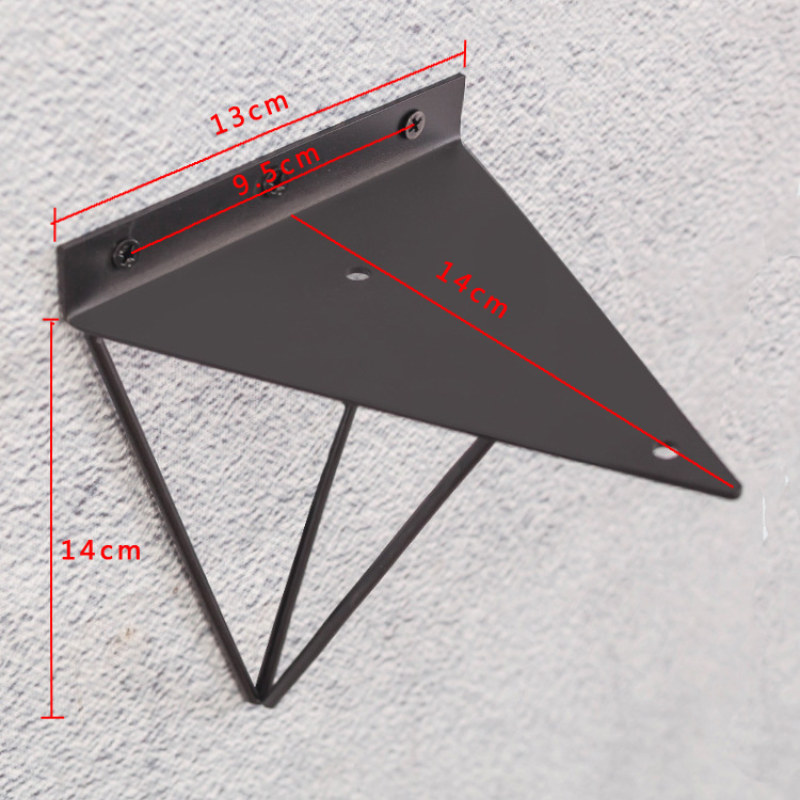 2x Triangle Shelf Brackets Floating Shelves Braces Support Holder Wall ...