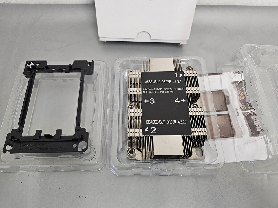 LOT OF 2 Supermicro 1U Passive CPU Heat Sink Socket LGA3647-0 (SNK ...