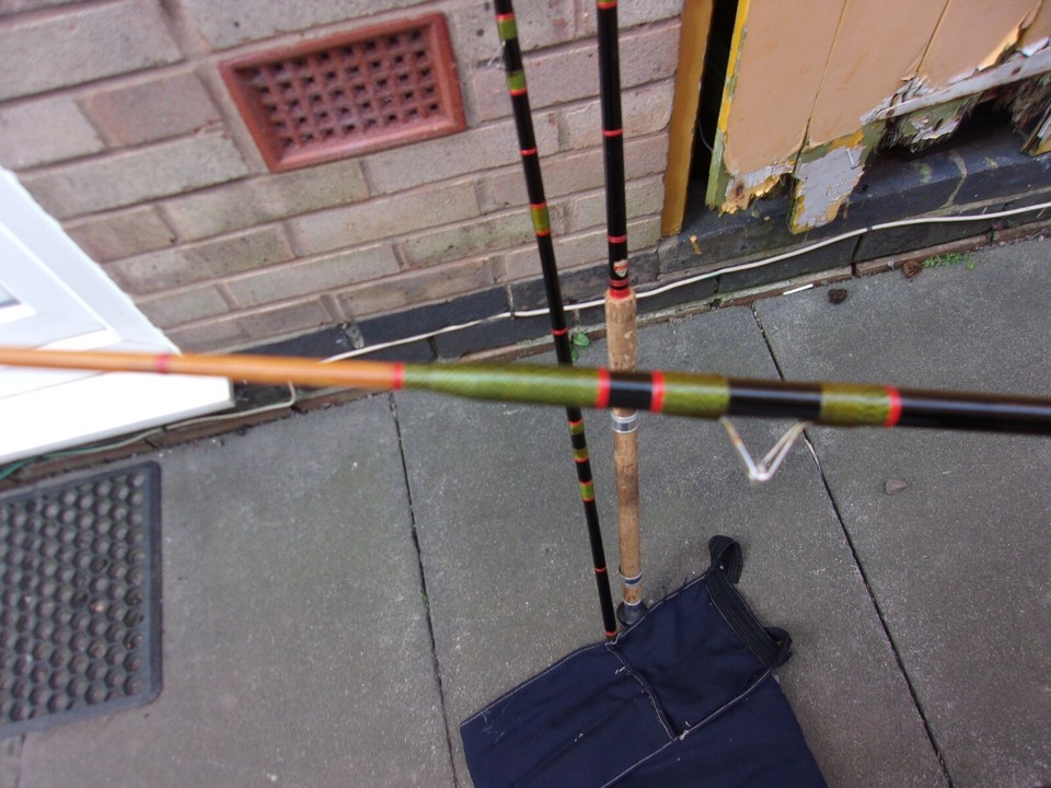 Milbro Vintage 12ft LEDGERING ROD TWICE STEPPED DOWM WIT SPIT CANE TIP ...