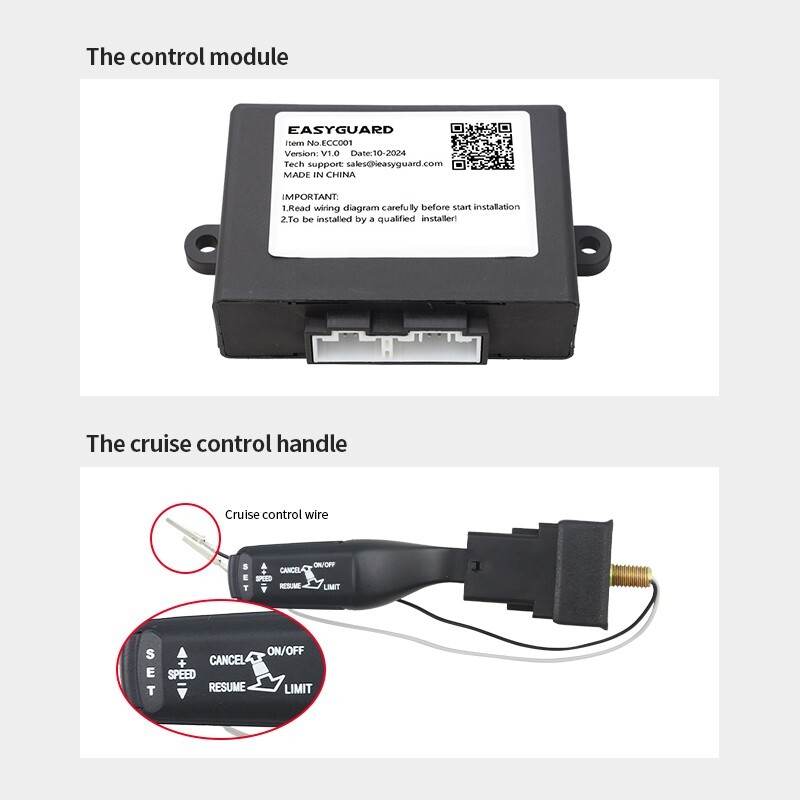 EASYGUARD ECC001 Electric Universal Cruise Control System Kit Car Speed ...