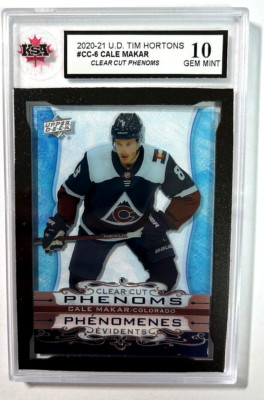 2020-21 Tim Hortons Clear Cut Phenoms #CC6 Cale Makar | KSA GRADED GEM ...