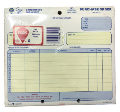 Forms & Record Keeping - Triplicate Form