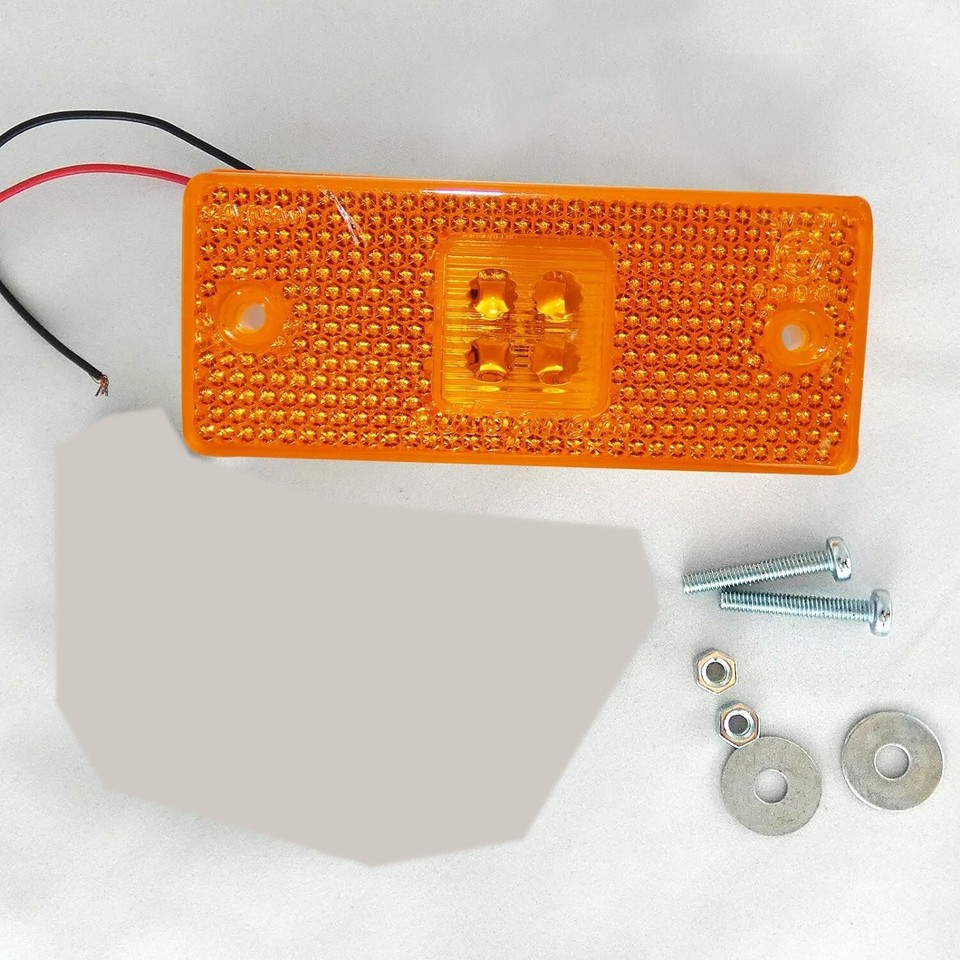 8X Led 12v Orange Amber Side Marker Lamp Light Indicator Truck Trailer ...