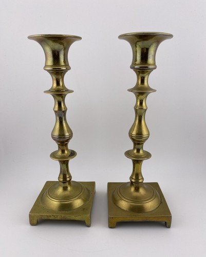 Antique Russian Candlesticks Cast Brass 18th Century 7 5/8” Candle ...