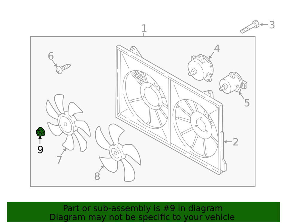 Genuine Mazda Fan Blade Nut 9994-00-500 | eBay